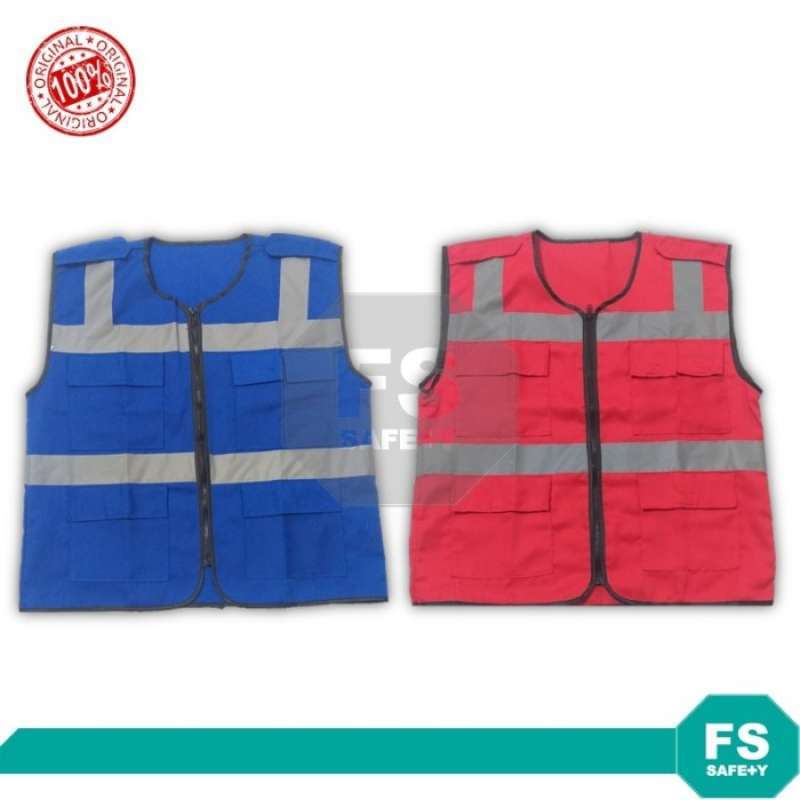 Promo Rompi Kain Drill 4 Kantong Proyek Safety Diskon 33% di Seller KSM ...