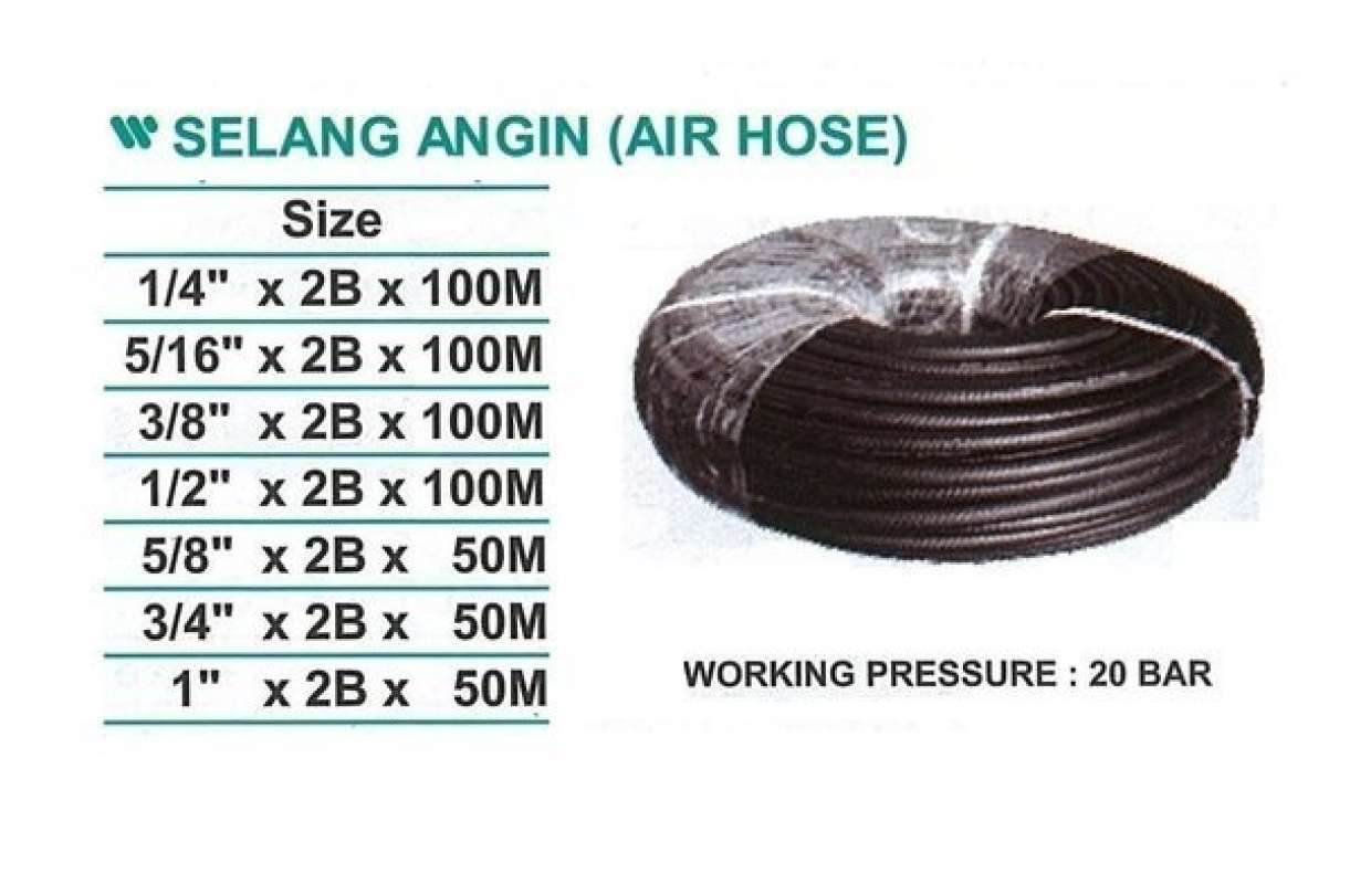 Promo SELANG ANGIN 1/2 x 2B x 100m AIR HOSE WIPRO 1/2 in inch 100 meter ...