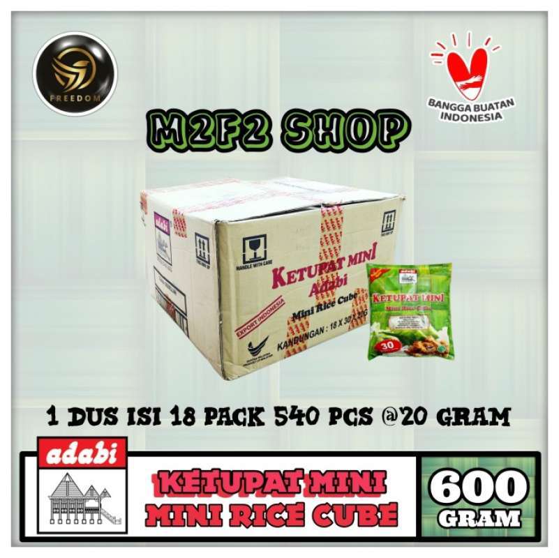Jual Adabi Ketupat Mini | Rice Cube Isi 30 Pcs - 600 Gr (kemasan Karton ...
