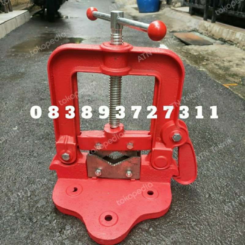Promo Alat penjepit pipa besi 6 inch ragum alat pres catok manual ...