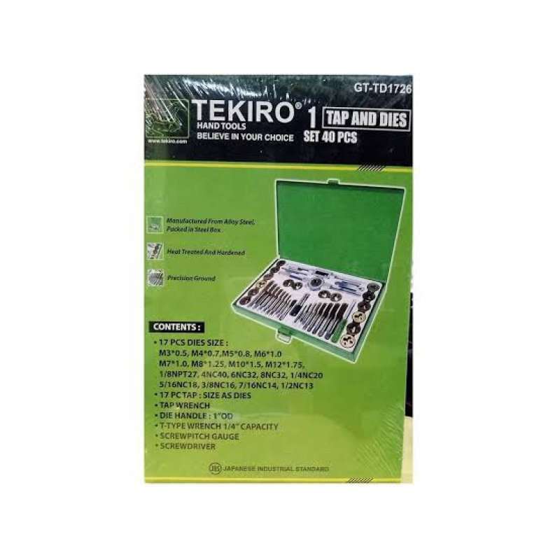 Promo TAP Set dan Snei Set 40 pcs TEKIRO Alat Hand Tap Drat Snai Drat 3 ...