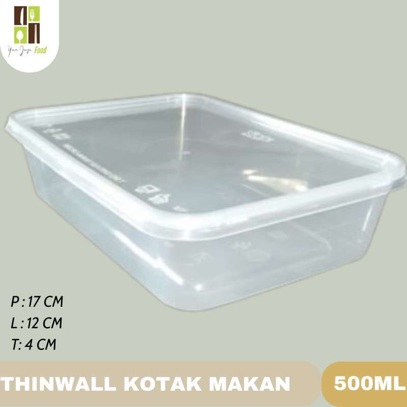 Jual Thinwall Deemak Dm 500 Ml Rec Kotak Makan Persegi Panjang Di