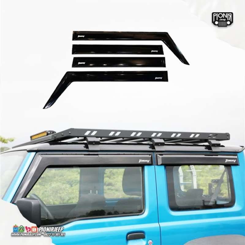 Jual Talang Air Mobil New Jimny Jb74 2017+ Rain Guard Deflector Logo ...