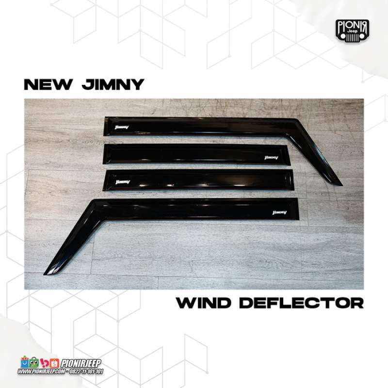 Jual Talang Air Mobil New Jimny Jb74 2017+ Rain Guard Deflector Logo ...