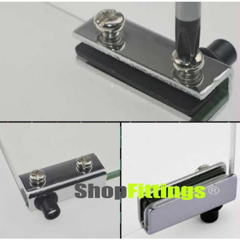 Jual Engsel Pivot Kaca Jepit Glass Door Hinges Chrome Black Stainless ...