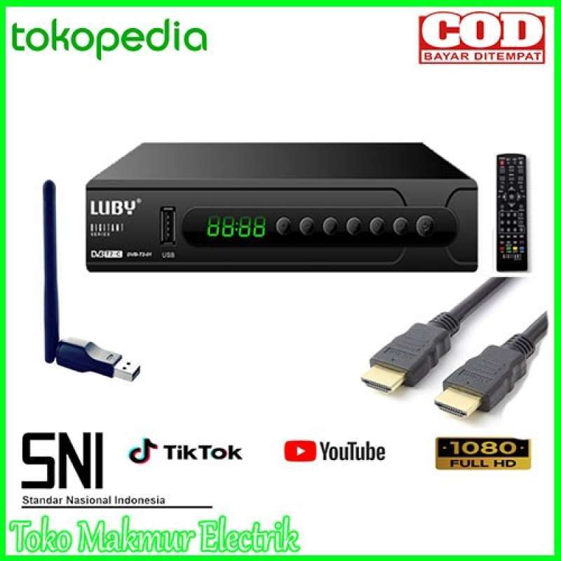 Promo Set Top Box Luby DVB T2 01 TV Siaran Digital Receiver STB T2 01 Paket Diskon 23% di Seller ...