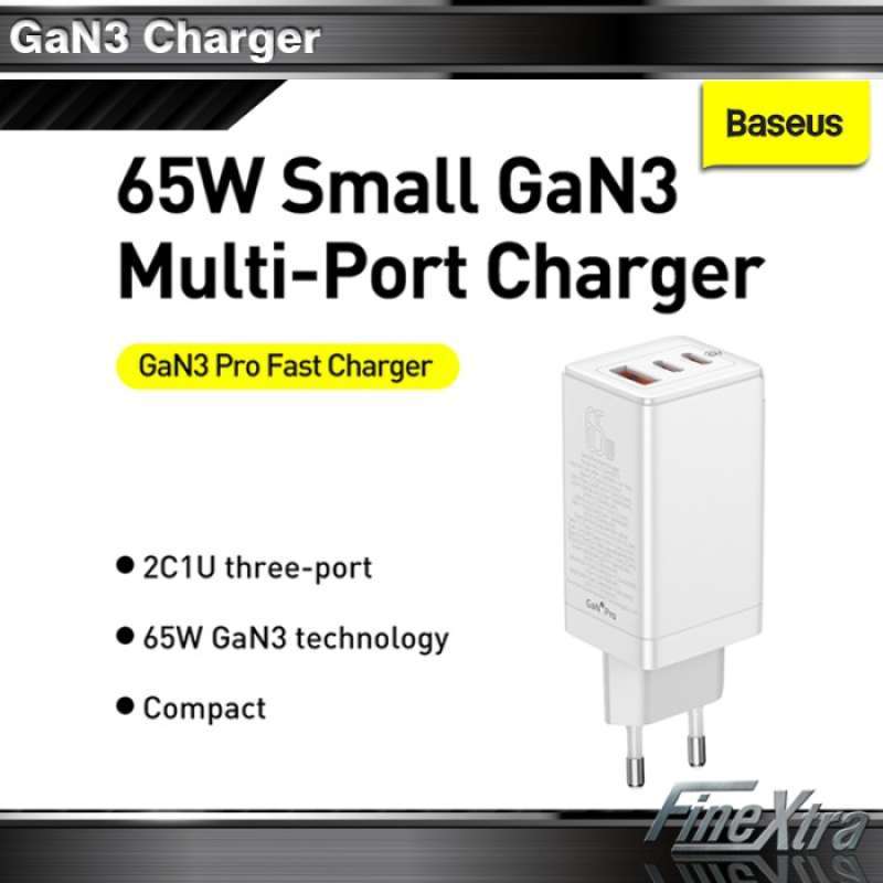 Promo GaN Pro Fast Charger 65W 3 Ports Power Delivery PD Diskon 23% di ...
