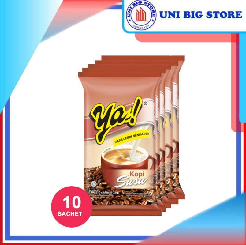 Jual Kopi Ya! KOPI SUSU Instan 28 gr x 10 Sachet Instant Coffee RENCENG ...
