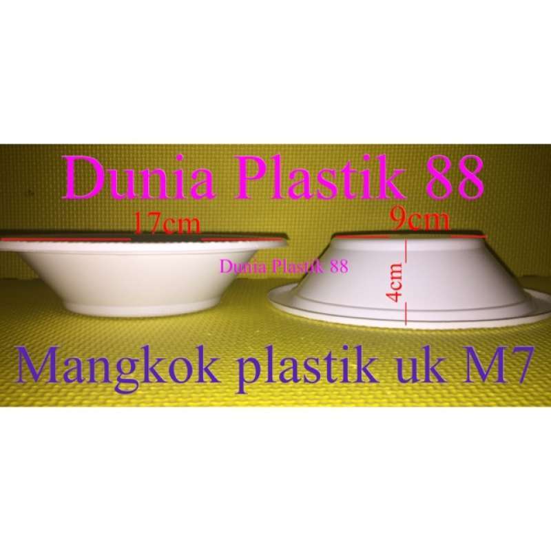 Jual 50pc Mangkok M7 Besar Cup Wadah Plastik Putih Susu Bulat Ukuran