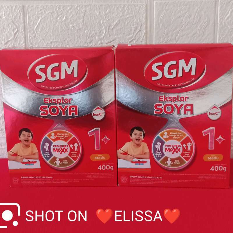 Jual SGM Eksplor Soya 1+ Pro-GressMaxx Susu Formula Rasa Madu [400 gr] di Seller elissadiyah ...
