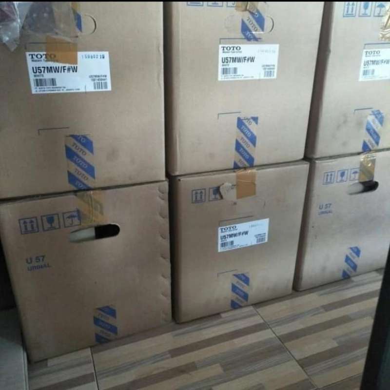 Jual Urinoir Toto U57m Komplit Set/urinal Toto Original U57m+push Valve ...
