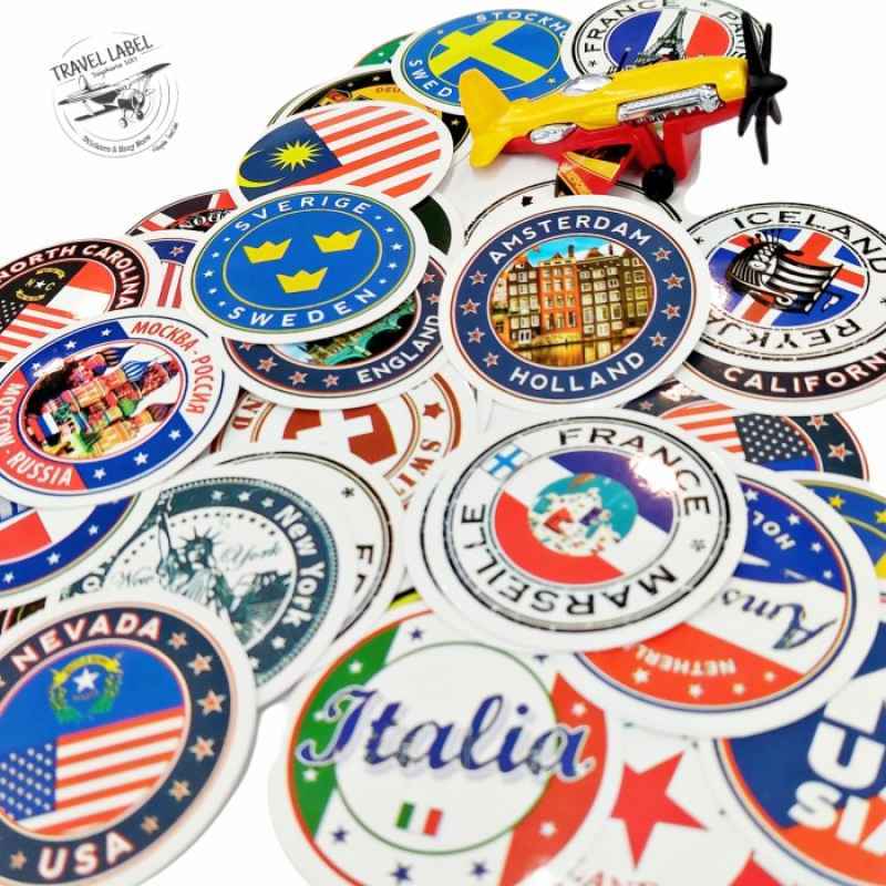 Promo Sticker Koper 1 set 60 Pcs : Lambang Bendera Negara World ...