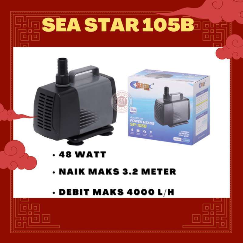 Promo Pompa Celup Kolam Ikan Aquarium Water Pump Sea Star Sp 105 B Diskon 23% di Seller Berlian ...