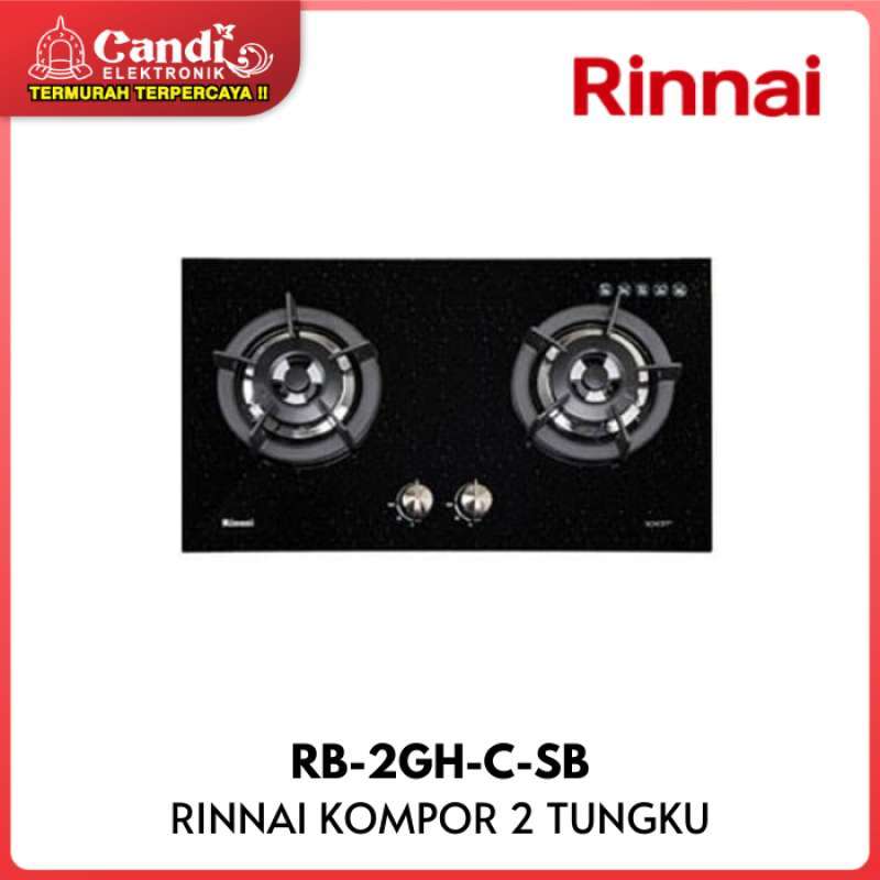 Promo RINNAI Kompor Tanam 2 Tungku Gas RB-2GH-C-SB Diskon 18% di Seller Candi Elektronik ...