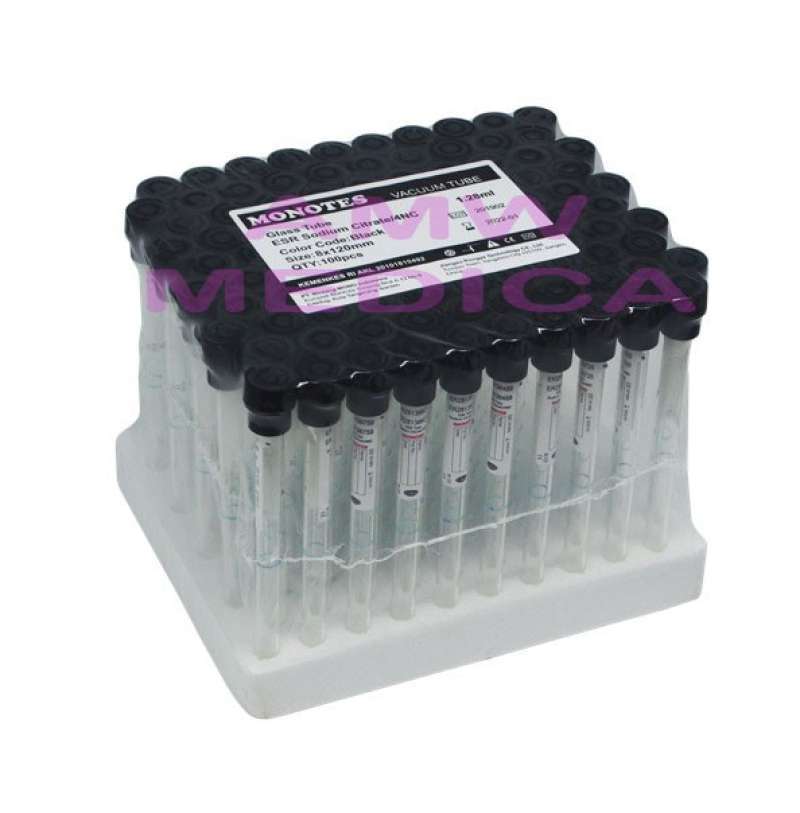Jual Monotes Tabung Esr Sodium Citrate Blood Vacuum Tube 1,28 Ml Tabung ...