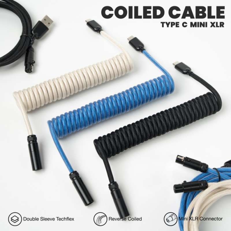 Promo Coiled Cable Type C Mini XLR - Kabel Mechanical Keyboard by MYNK ...