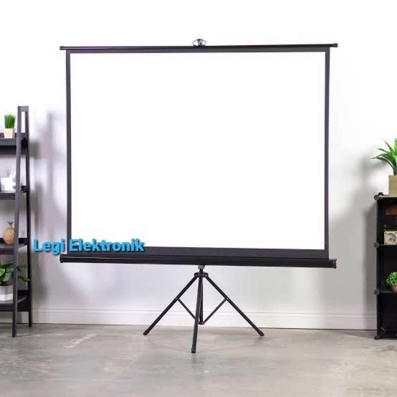 Promo Screen Projector Tripod 96 - Layar Proyektor pake kaki 96 NEW Diskon 23% di Seller Cuanz ...
