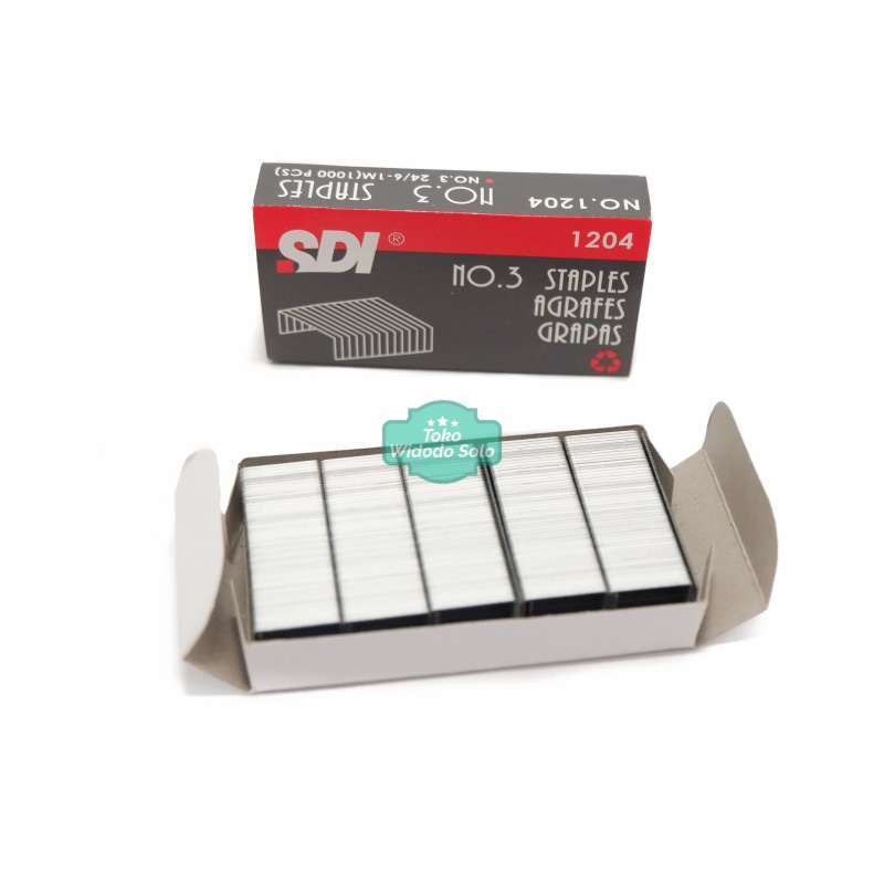 Jual Isi Stapler Besar Sdi 1204 No 3 24/6 Staples Refill Stapler - 1 Pack Kecil Di Seller Toko ...