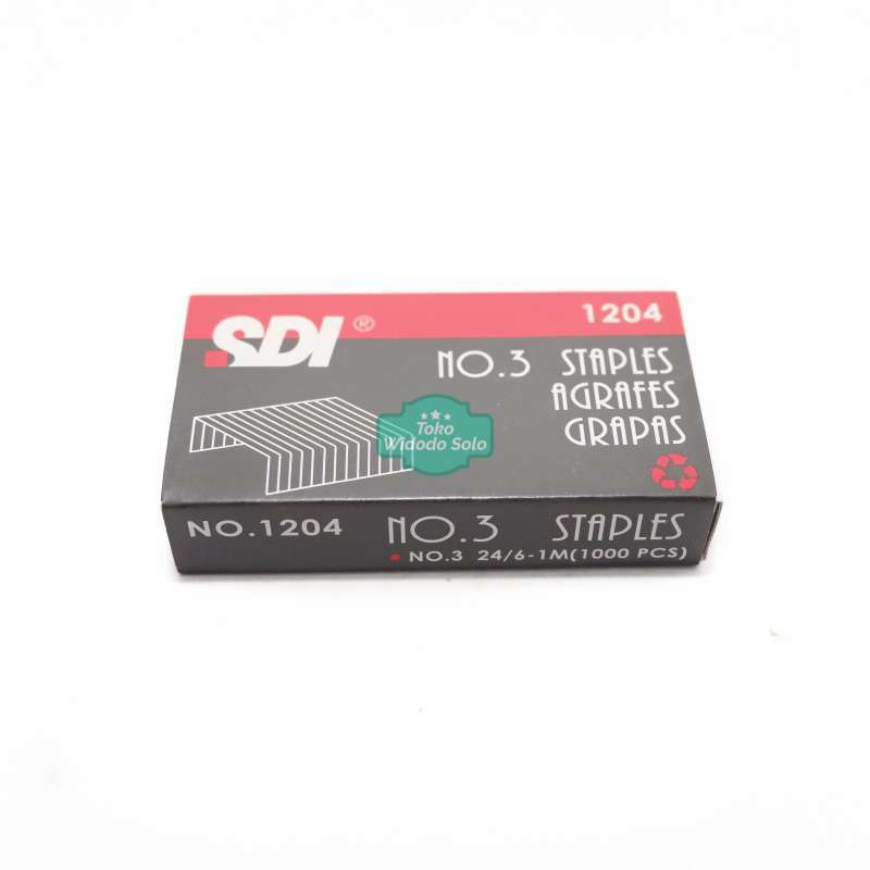 Jual Isi Stapler Besar Sdi 1204 No 3 24/6 Staples Refill Stapler - 1 Pack Kecil Di Seller Toko ...