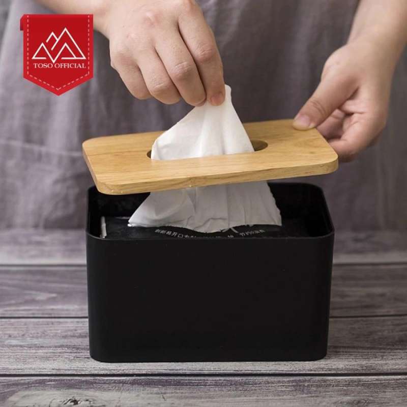Promo Box Tissue Kayu Nordic Kotak Tisu Kayu Multifungsi Model Kotak ...