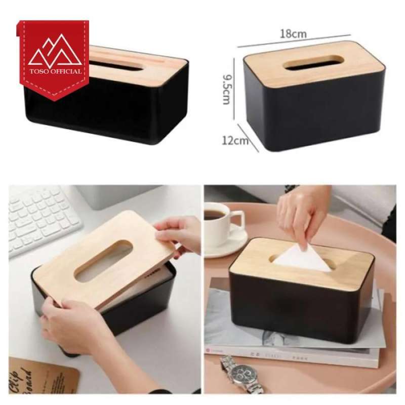 Promo Box Tissue Kayu Nordic Kotak Tisu Kayu Multifungsi Model Kotak ...