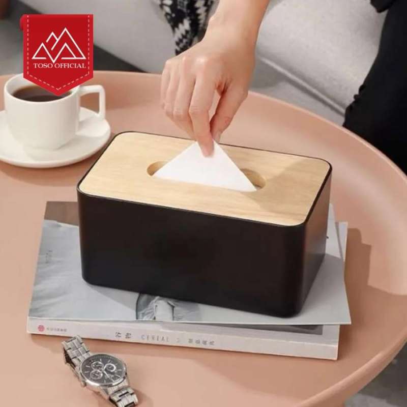 Promo Box Tissue Kayu Nordic Kotak Tisu Kayu Multifungsi Model Kotak ...