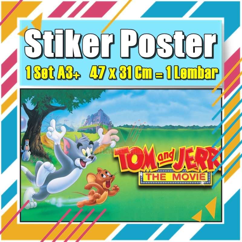 Jual Poster Stiker Tom And Jerry A3+ A4 A5 A6 Animasi Kartun Acara Tv ...