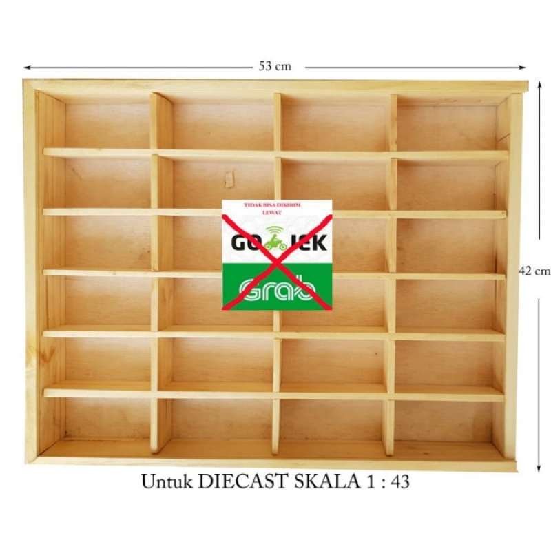 Jual Rak Display Diecast - Box Diecast Kayu Skala 1 43 - Isi 24 Slot Di ...