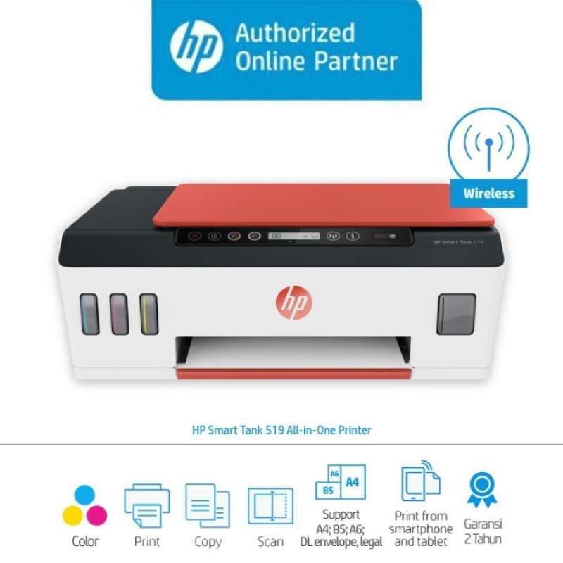 Jual Hp Smart Tank 519 Wireless Printer (print, Scan, Copy) - Terbaru ...