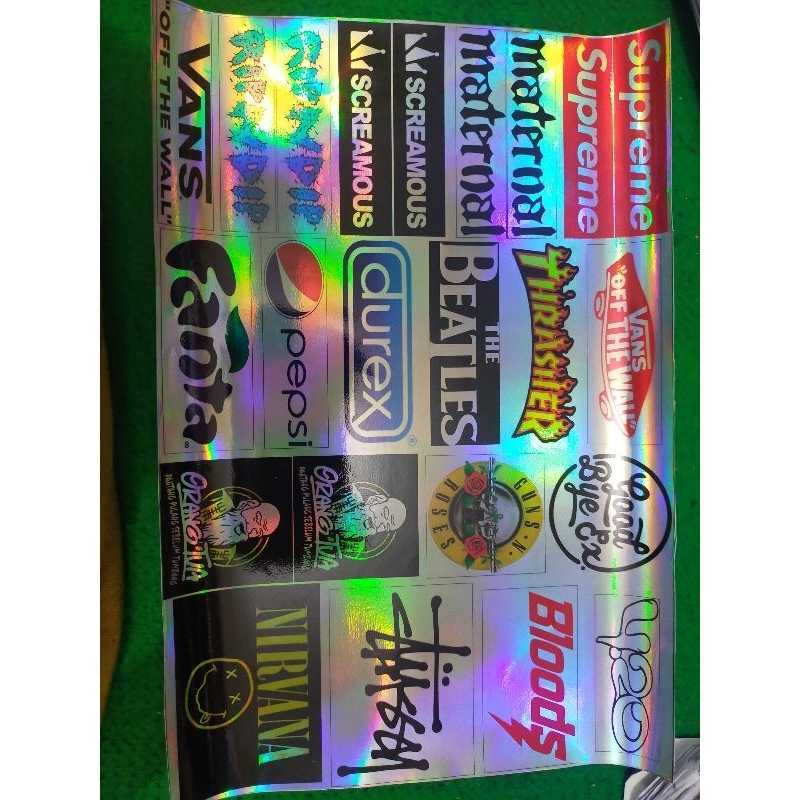 Jual sticker papanan hologram,sticker kecil,sticker tempelan motor ...