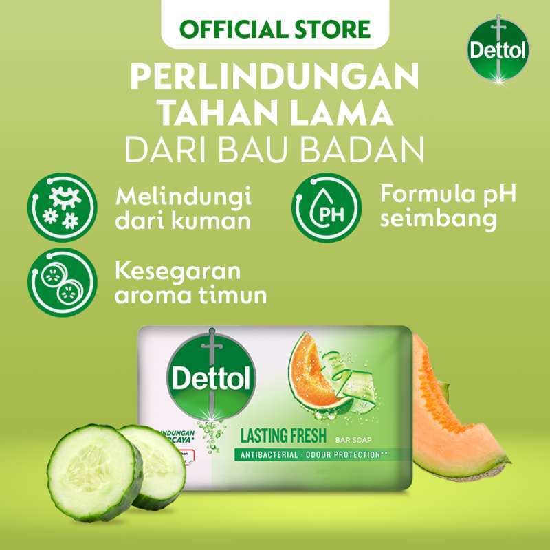 Promo Dettol Lasting Fresh Anti-Bakteri Sabun Mandi [100 g/ 5 pcs ...