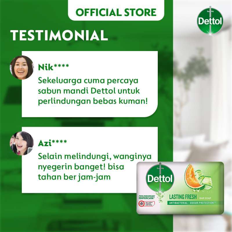 Promo Dettol Lasting Fresh Anti-Bakteri Sabun Mandi [100 g/ 5 pcs ...