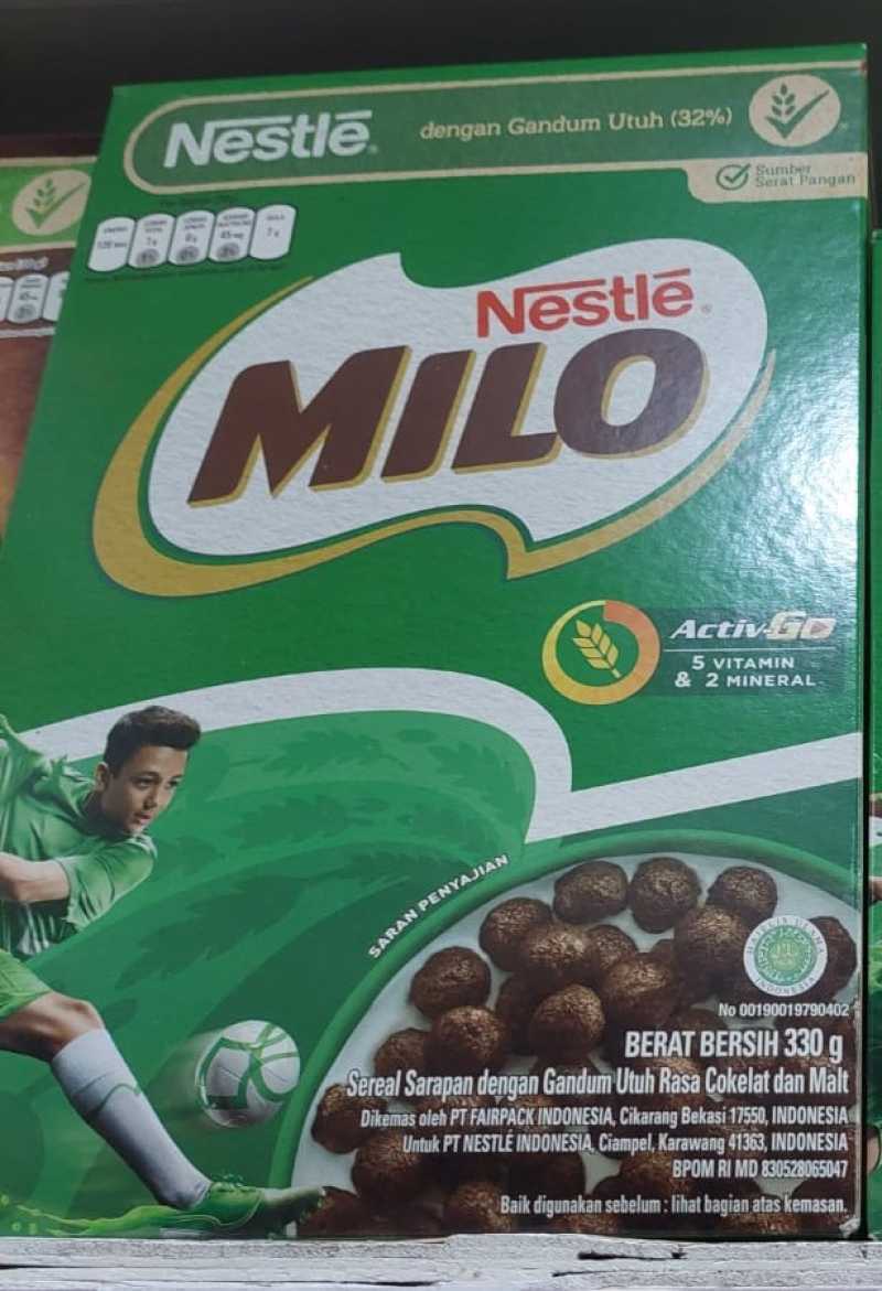 Jual Nestle Milo Activ Go Kemasan 330g / 330 gram Sereal Sarapan Pagi Dengan Gandum Utuh Rasa ...
