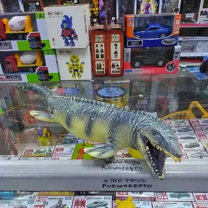 Jual Mainan figure dinosaurus jurassic world mosasaurus trex indominus ...