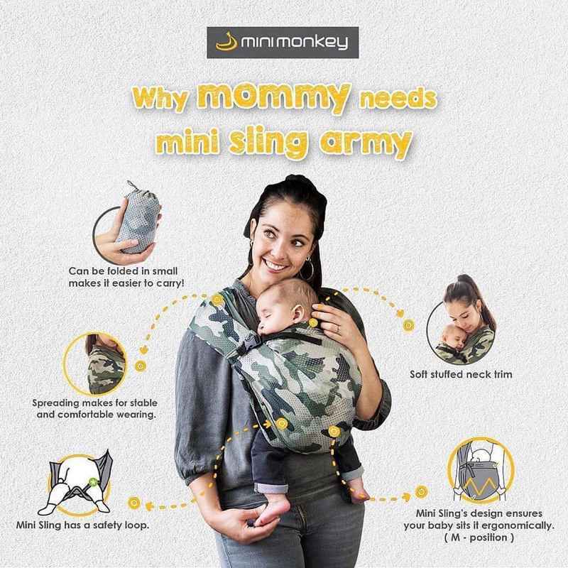 Jual Minimonkey Mini Sling Mesh 2in1 Mini Monkey Gendongan Bayi - Grey di Seller Aston Baby Shop ...