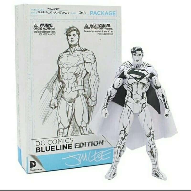 Promo DC Blue Line Comics Edition Superman Black and White Figure ...
