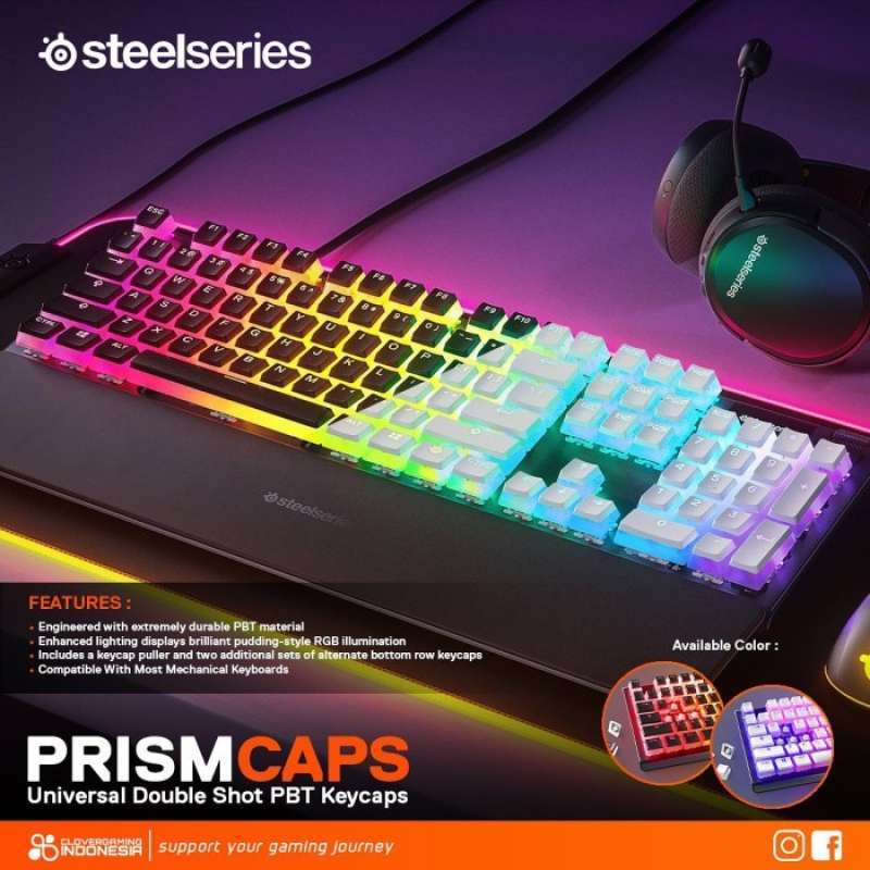 Promo steelseries prismcaps universal double shot pbt pudding keycaps Diskon 5% di Seller Caeraa ...