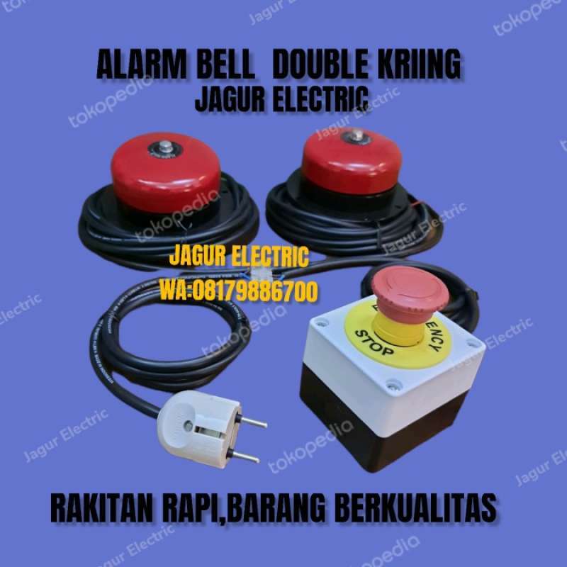 Promo ALARM DARURAT DOUBLE BELL/ALARM BAHAYA DOUBLE BELL + TOMBOL ...