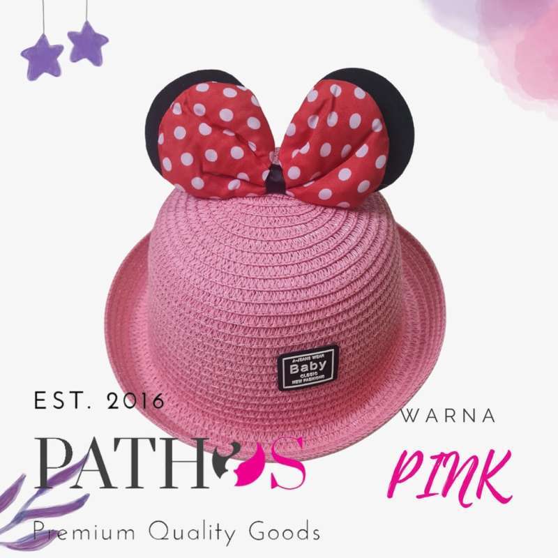 Promo Pathos Topi Anak Bulat Pantai Liburan Kado Telinga Lucu Karakter ...