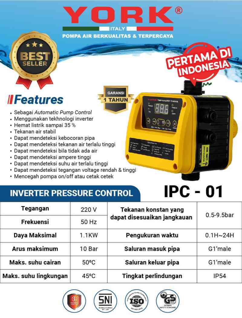 Jual York Automatic Inverter Pressure Control Ipc 01 Di Seller Pompa ...