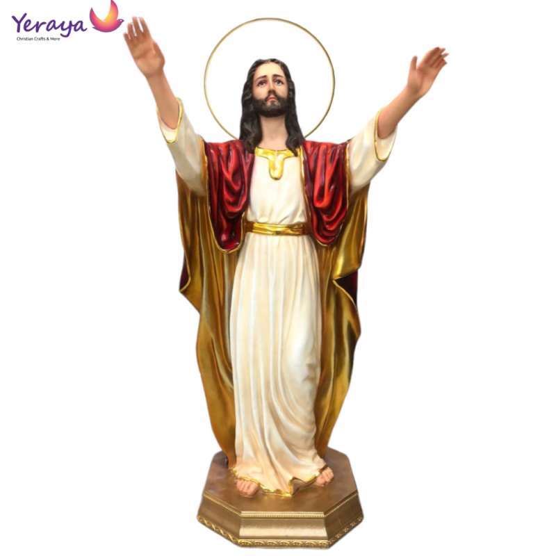 Jual Patung Rohani Tuhan Yesus Memberkati Merah 120cm Patung Goa Gereja ...
