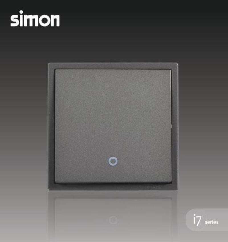 Promo Simon i7 Grey Saklar Engkel Hotel 1 Gang 2 Way Switch LED ...