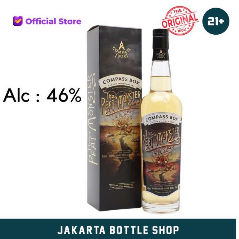 Jual Compass Compas Box The Peat Monster Blended Malt Scotch Whisky di ...