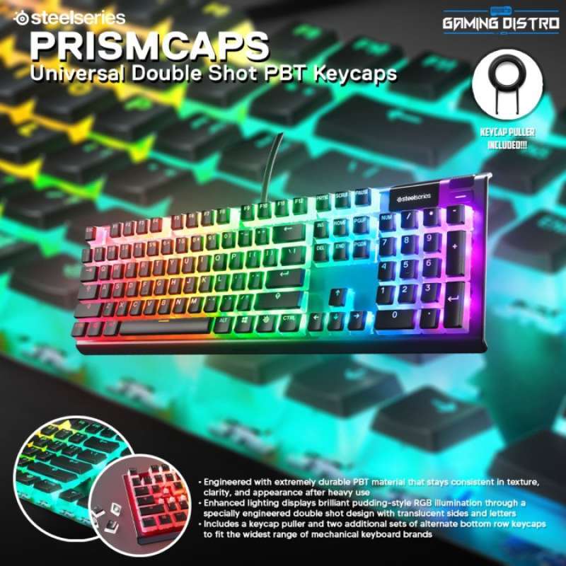 Promo Keycaps Pudding Steelseries PrismCaps Double Shot PBT Black ...