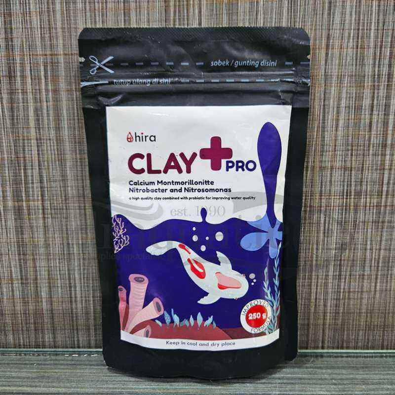 Promo HIRA CLAY+ PRO 250GR PENJERNIH AIR PLUS BAKTERI STARTER CLAY KOI ...