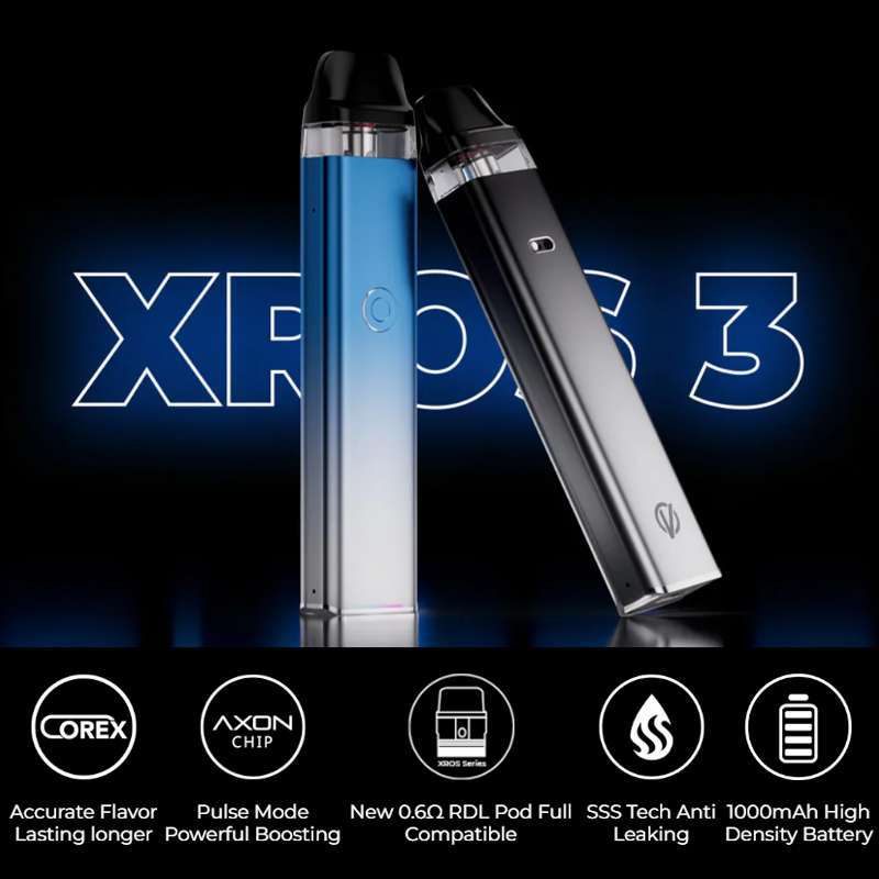Jual Vaporesso Xros 3 Pod Kit 1000mah 100% Original - Ice Blue Di Seller Vaporesso Official ...