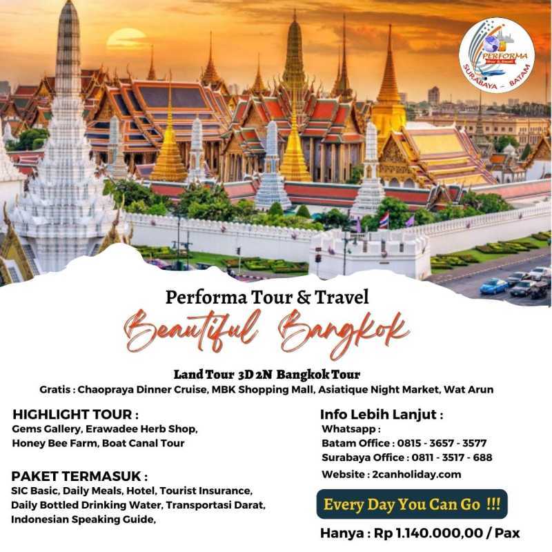 Promo Land Tour Thailand (06ath005u) 3d2n Bangkok Tour Diskon 27% Di ...