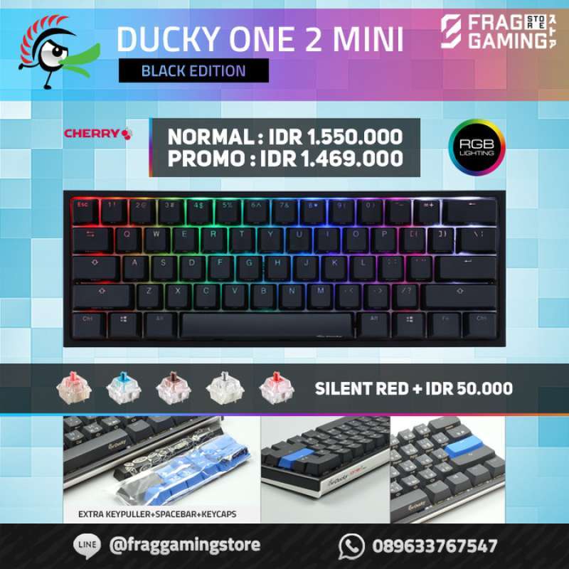 Promo Ducky One 2 Mini RGB LED 60% Mechanical Gaming Keyboard Diskon 23 ...