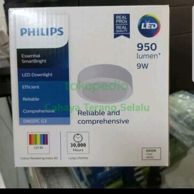 Jual Philips Dn 027C G3 9W D150 6Inch Surface Mounted Led Downlight ...