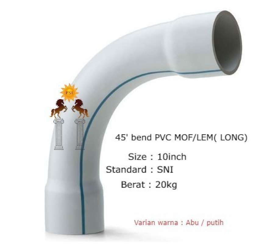 Promo 45' Bend Pvc Mof/Lem ( Khusus Pipa Sni) 10 Inch Diskon 33% di ...